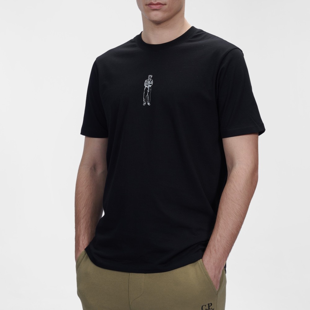 Футболка CP Company, цвет: черный – купить в интернет-магазине PKROVSKY ...